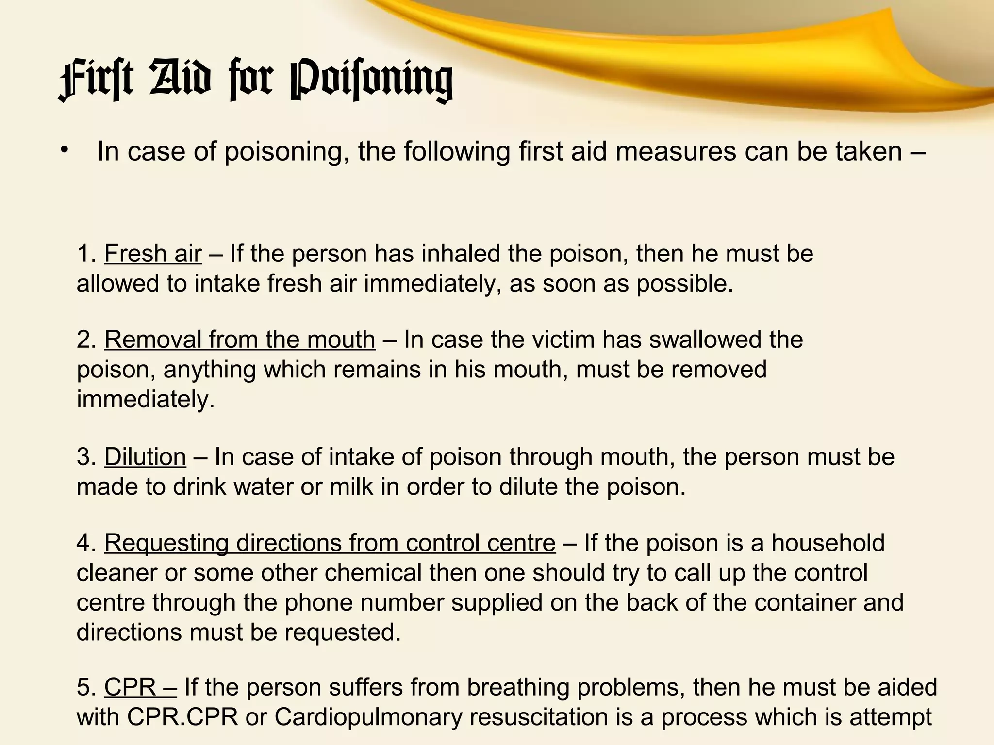 Project on first aid | PPT