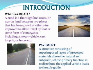 Project presentation on flexible pavement by Harshit Prakash Garg | PPTX