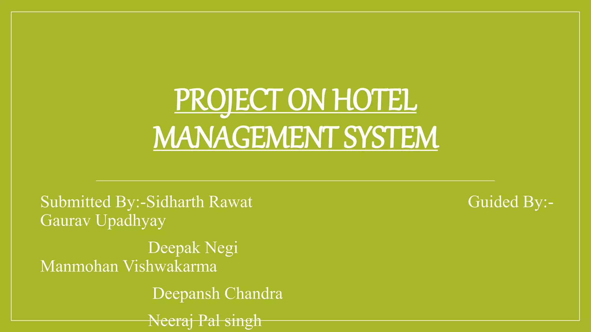 Project ON Hotel management system.pptx