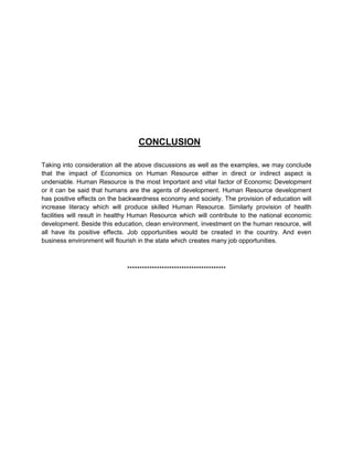 Project on hr economics | PDF