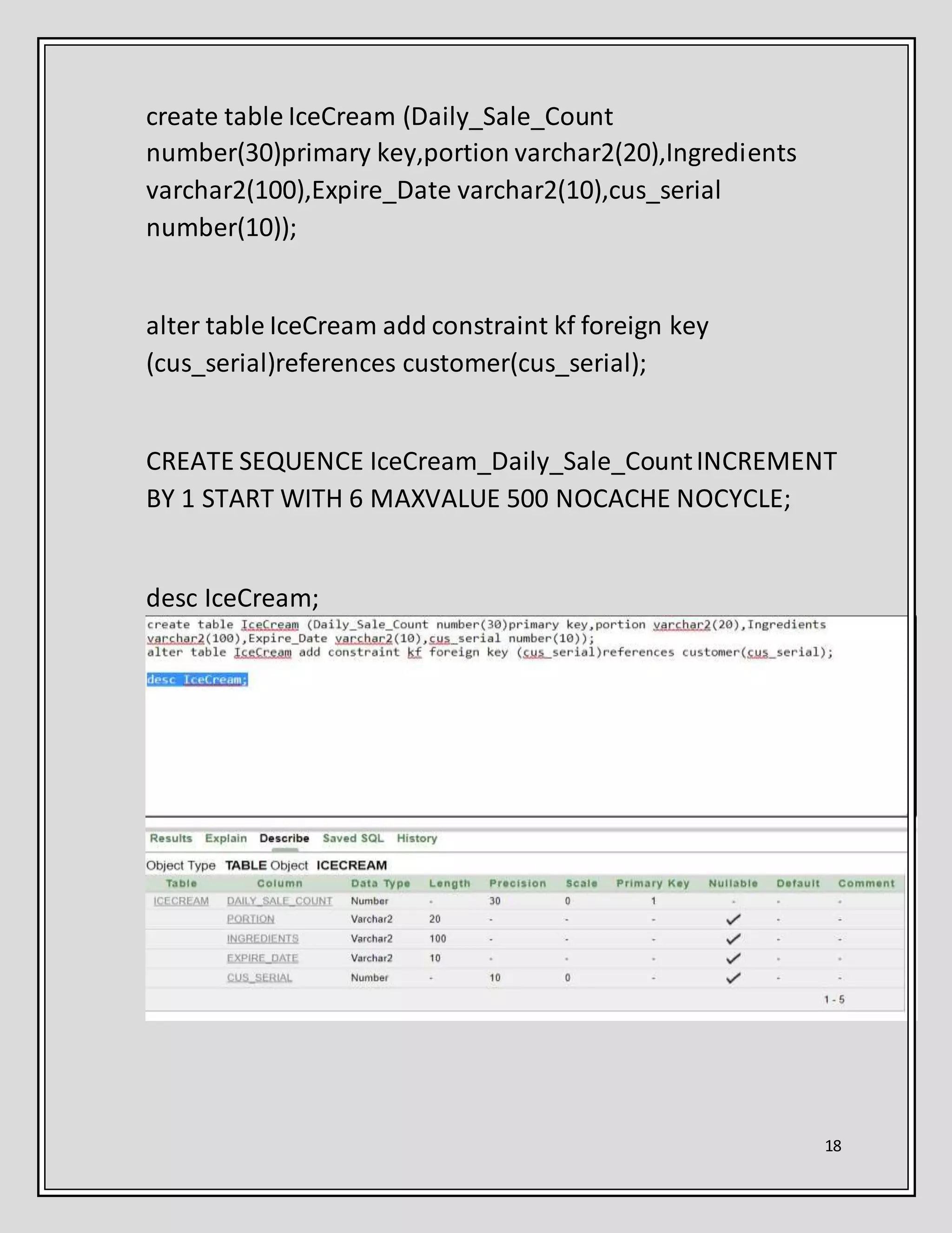 Project on ice cream parlour management system | DOCX