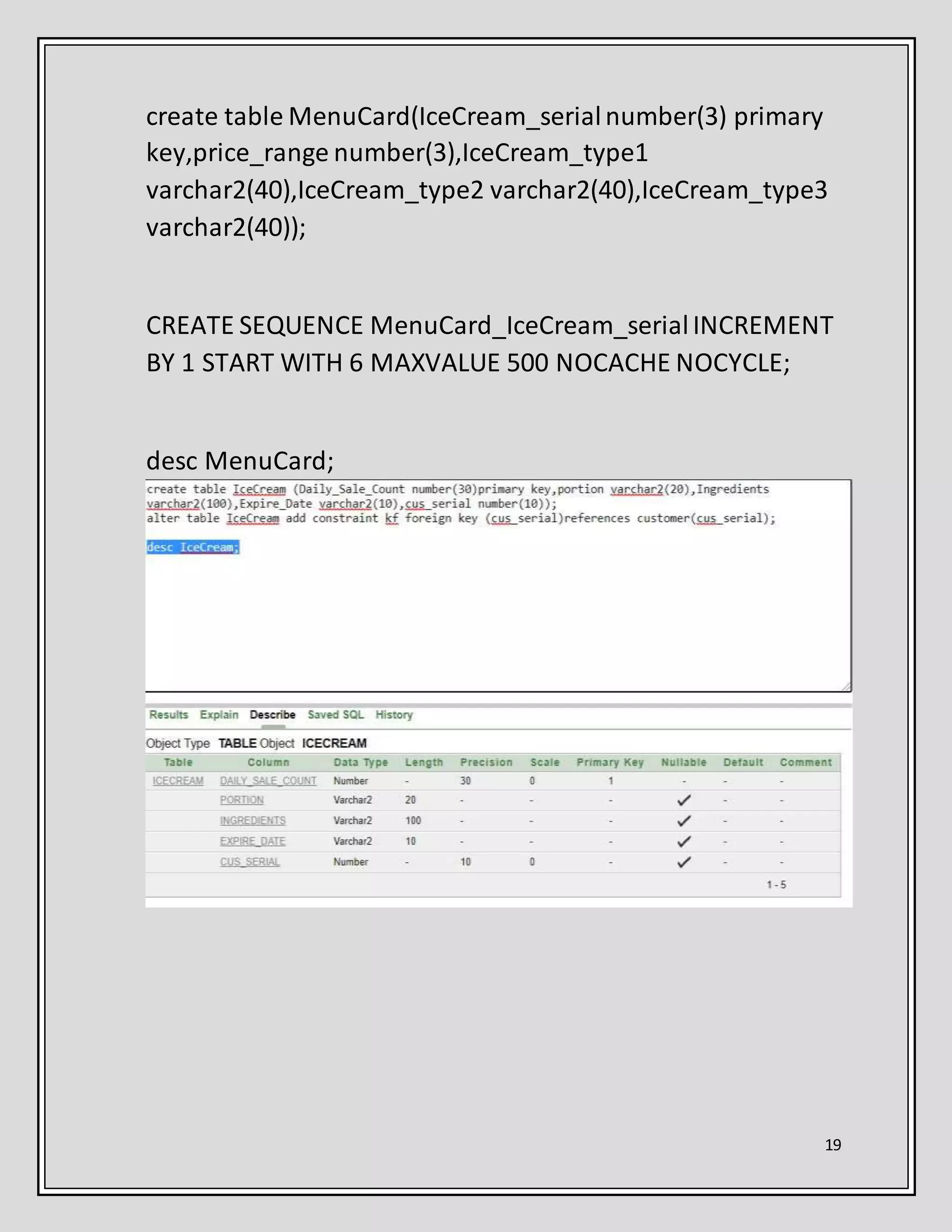 Project on ice cream parlour management system | DOCX