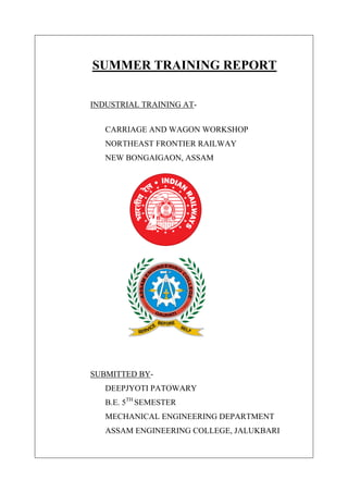 Summer Training Report on Indian Railways , C& W Workshop, NBQ, Assam | PDF