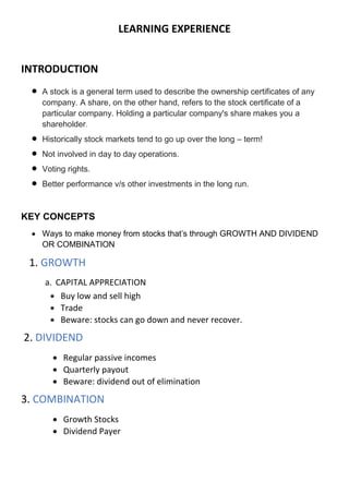 Project on investing in stocks.docx