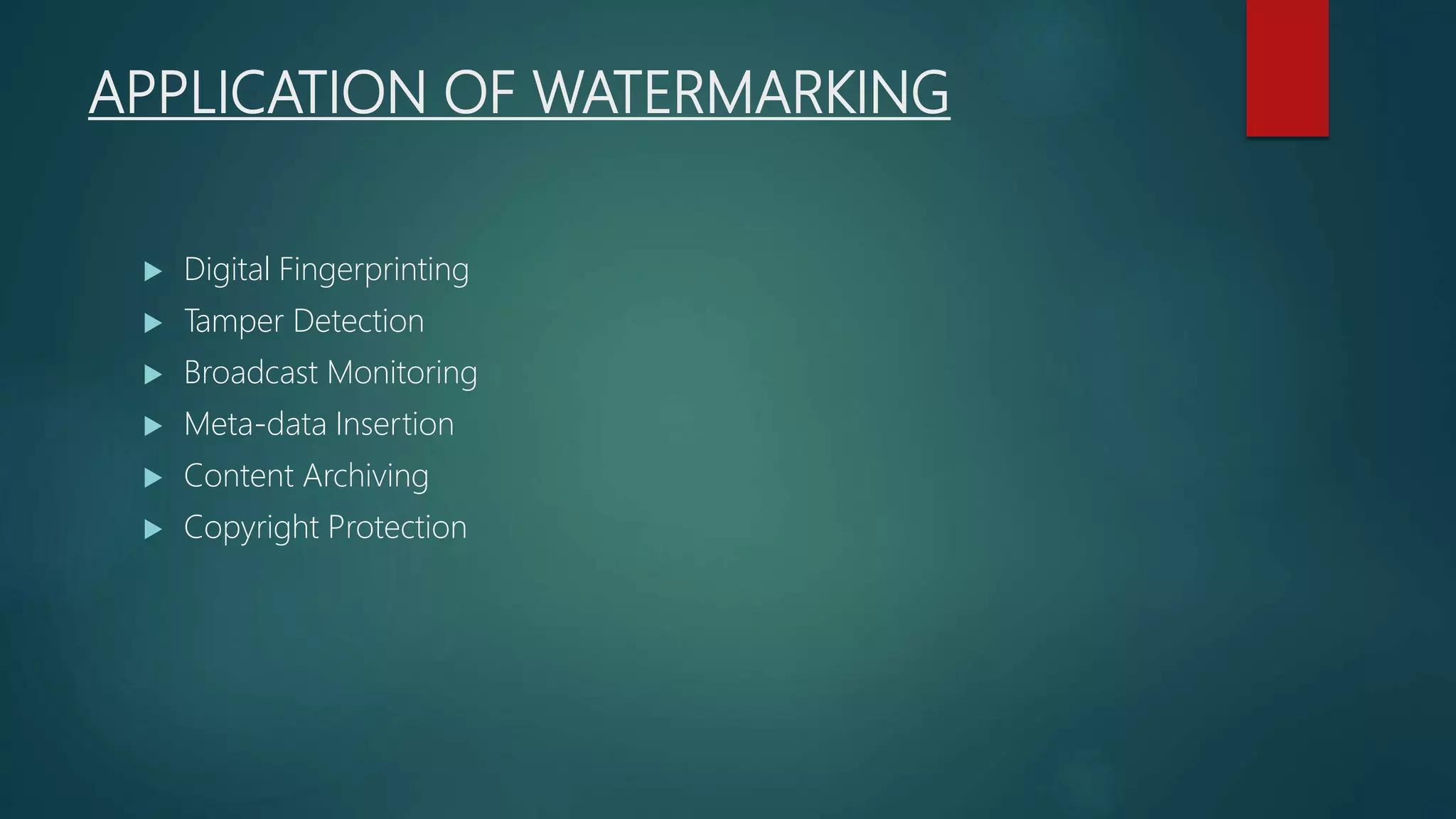 steganography and watermarking | PPTX