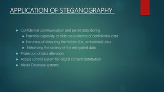 steganography and watermarking | PPTX