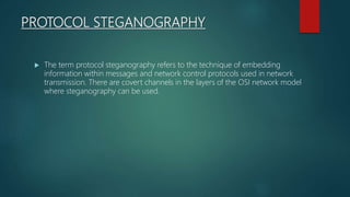 steganography and watermarking | PPTX