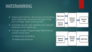 steganography and watermarking | PPTX