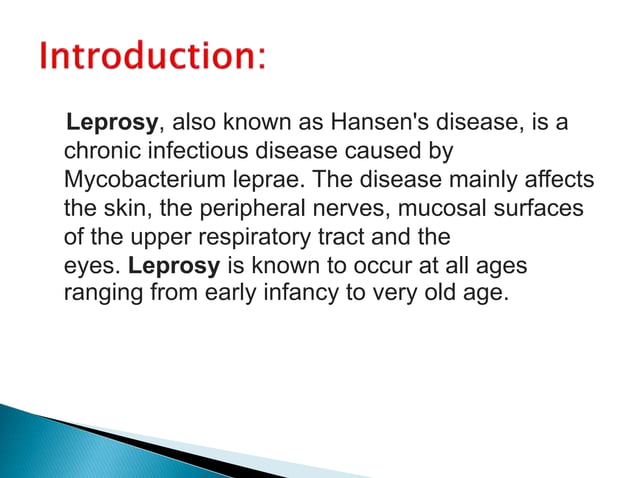 Project on leprosy | PPTX