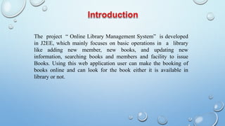 Project online library management | PPTX