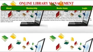 Project online library management | PPTX
