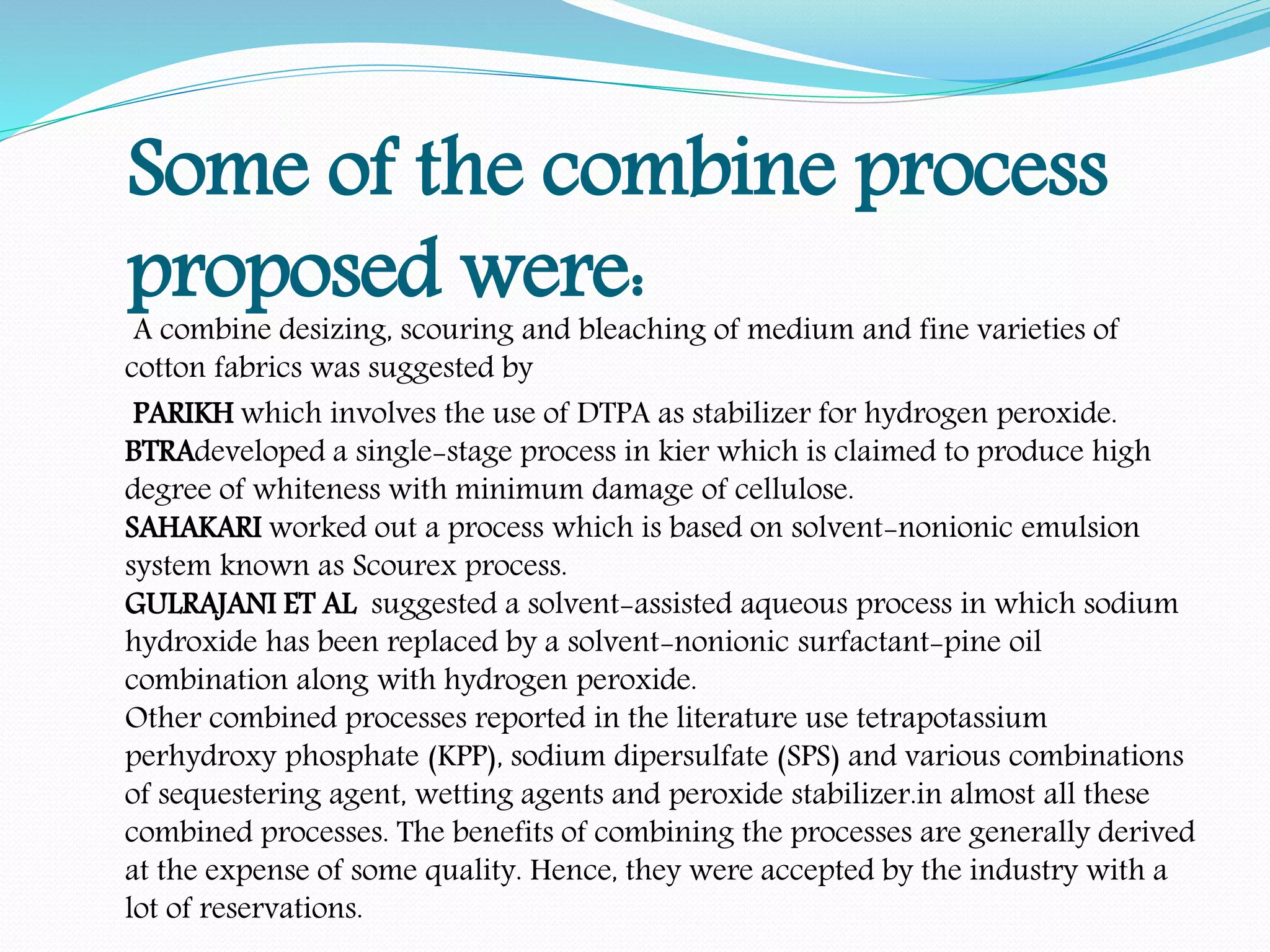 Project on modern textile pretreatment | PPTX | Hair Care | Beauty