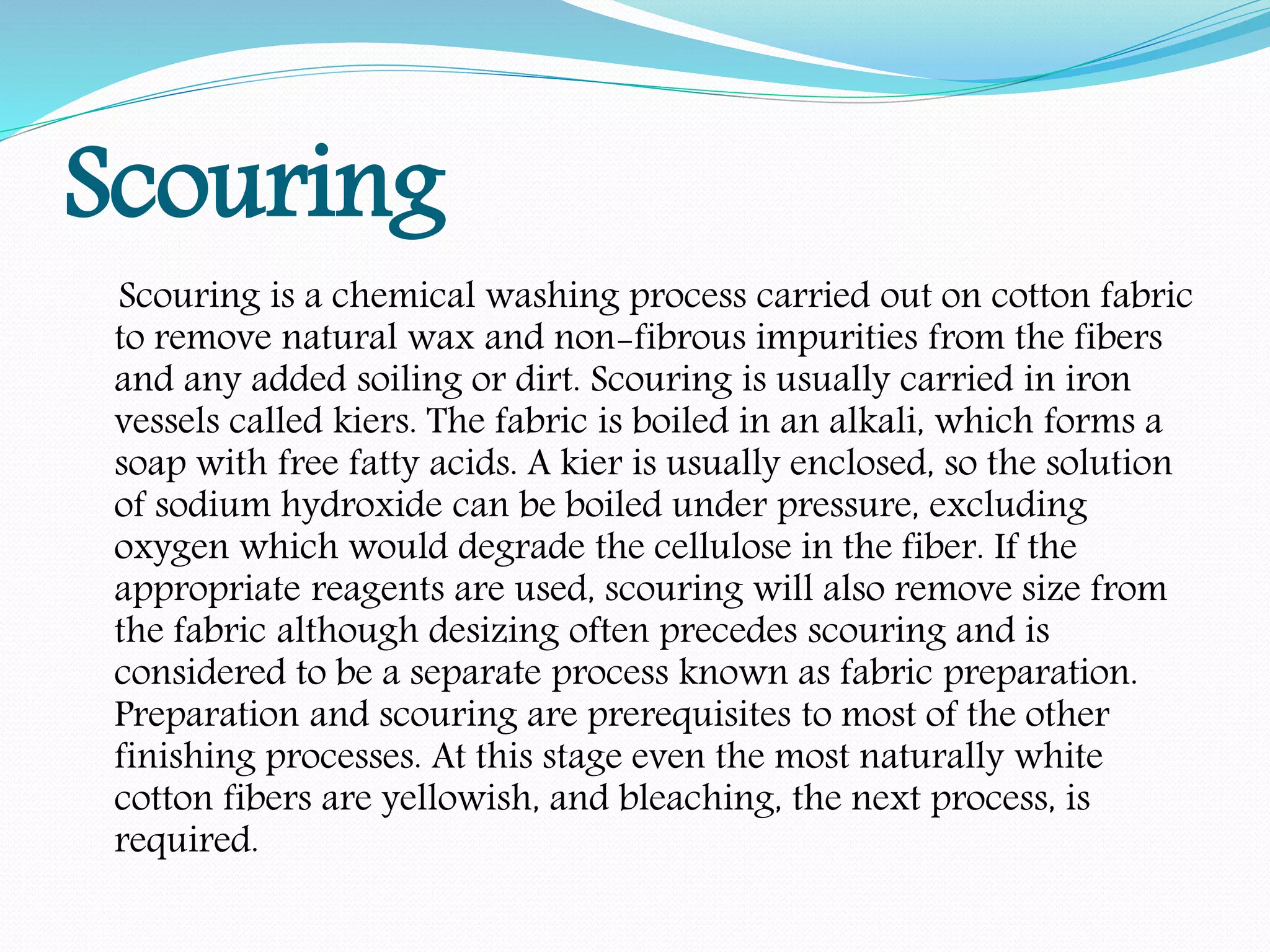 Project on modern textile pretreatment | PPTX