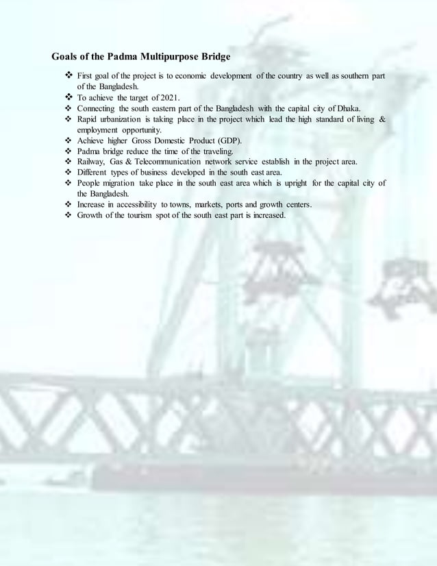 Project on padma bridge | DOCX