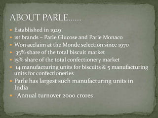 Project on parle g biscuits | PPTX