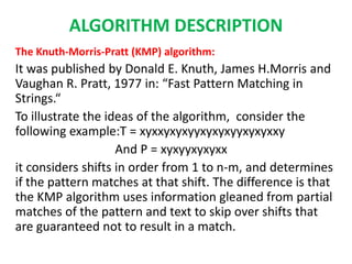 IMPLEMENTATION OF DIFFERENT PATTERN RECOGNITION ALGORITHM | PPT