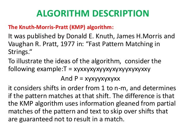 IMPLEMENTATION OF DIFFERENT PATTERN RECOGNITION ALGORITHM
