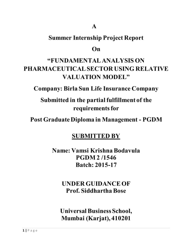 Project on pharmaceutical industry | PDF