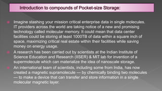 Project on pocket size data storage | PPT