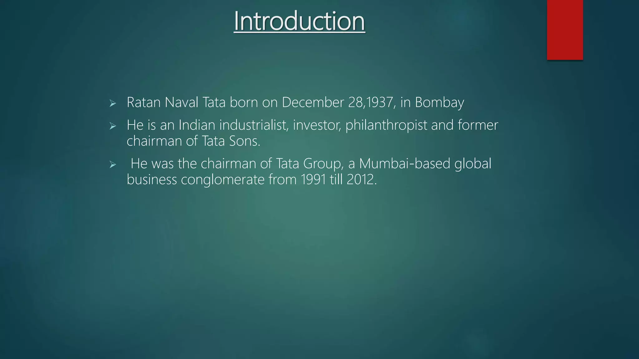 Project on ratan tata | PPTX