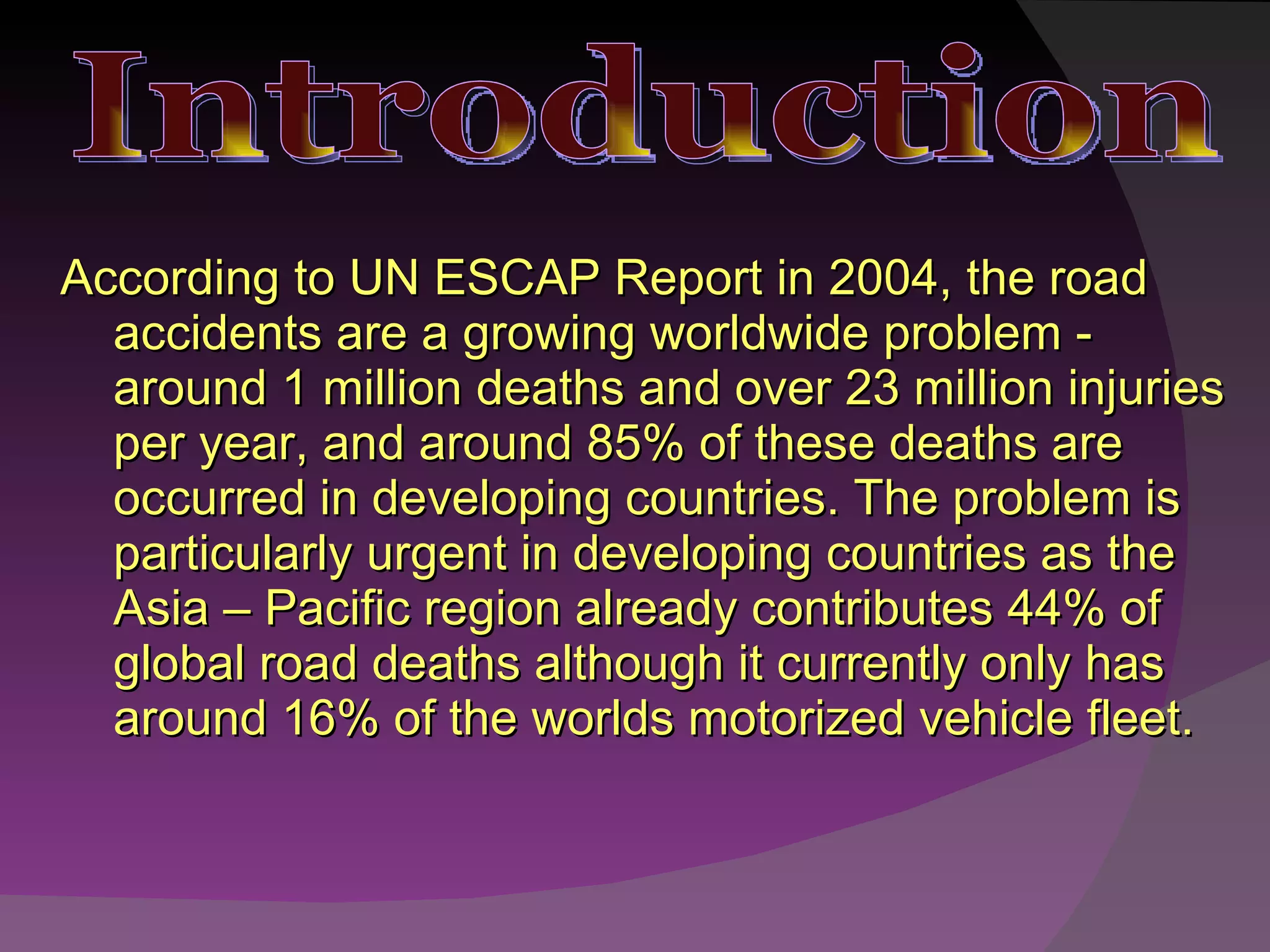 Project on road accident | PPT