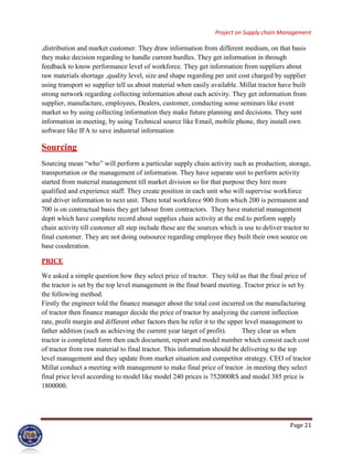 supply chain of Millat tractor | DOCX