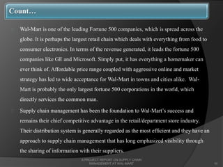 Project on scm at walmart | PPT