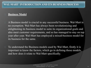 Project on scm at walmart | PPT