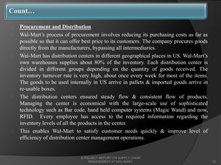 Project on scm at walmart | PPT