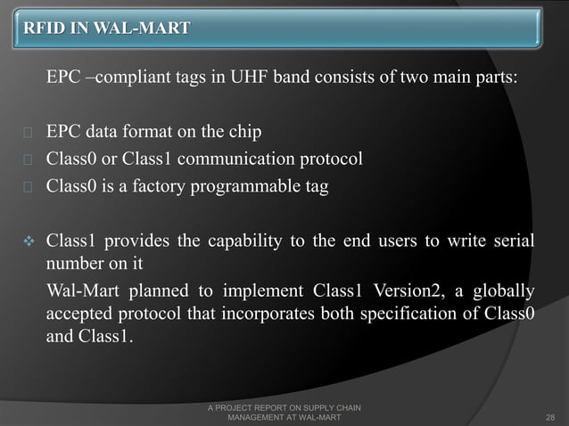 Project on scm at walmart | PPSX | Retail Industry | Industries