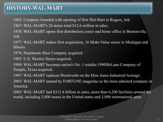 Project on scm at walmart | PPSX