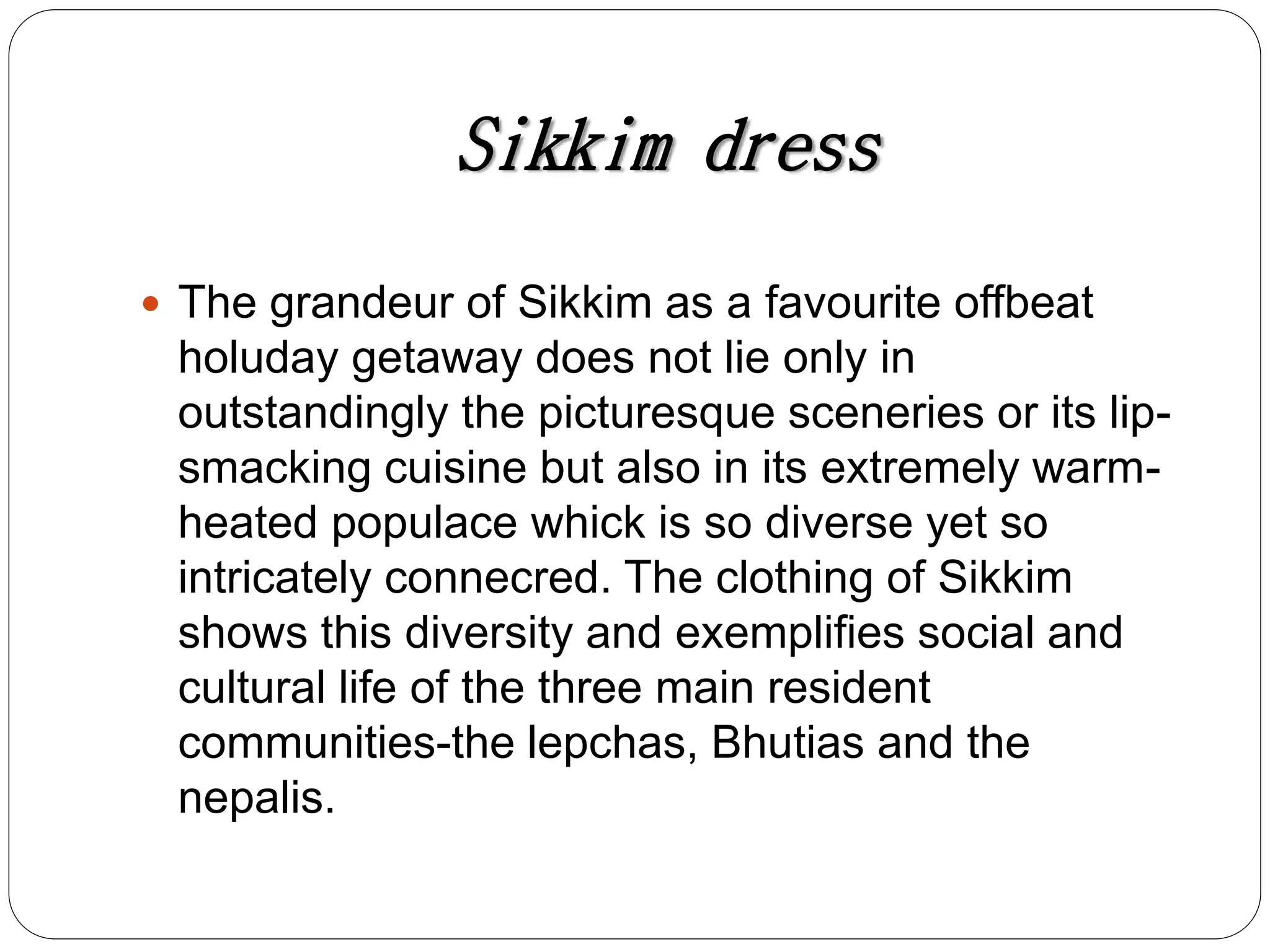 Project on sikkim | PPTX