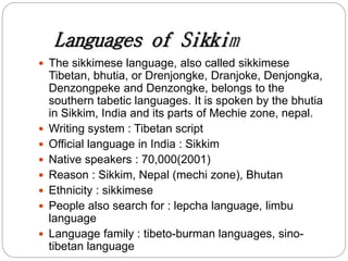 Project on sikkim | PPTX