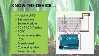 Project on soil moisture sensor | PDF