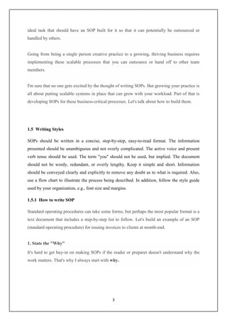 Project on sop part 2 | PDF | Business | Business and Finance