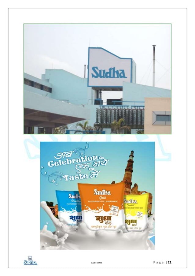 Bhagalpur Sudha Dairy Project, Project on Sudha Dairy Bhagalpur, Sudha ...