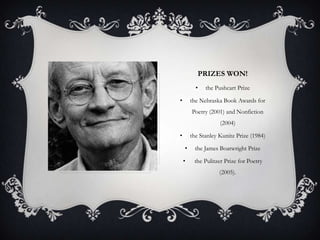 Project on ted kooser | PPTX