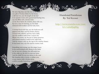 Project on ted kooser | PPTX