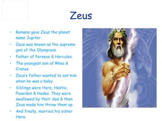 Project on the gods of ancient greece | PPT