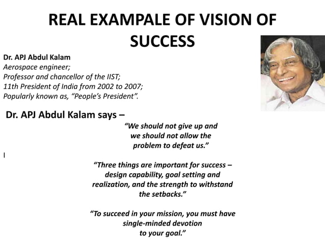 Project on vision of success | PPTX