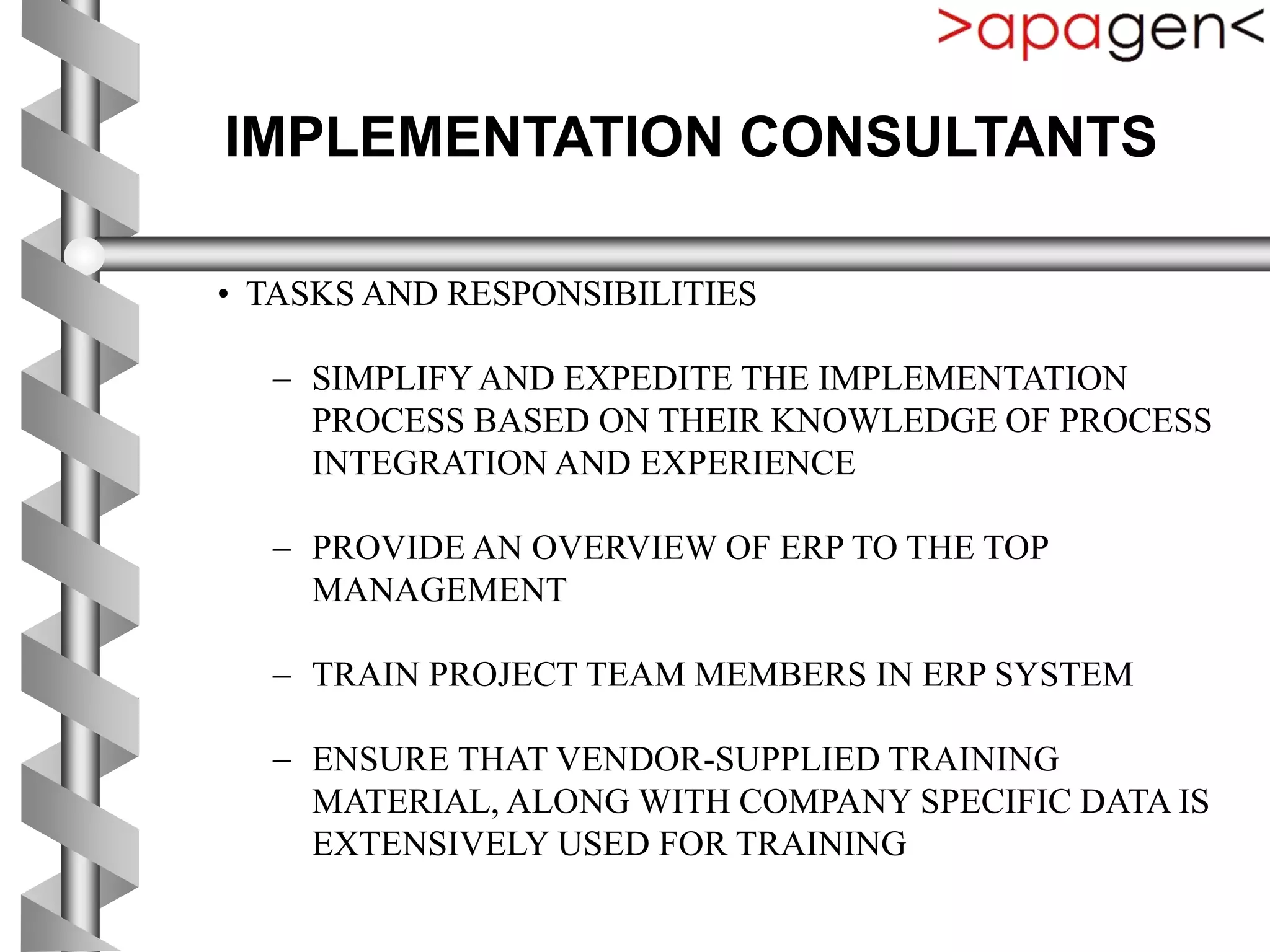 Project organisation and erp implementation method | PDF