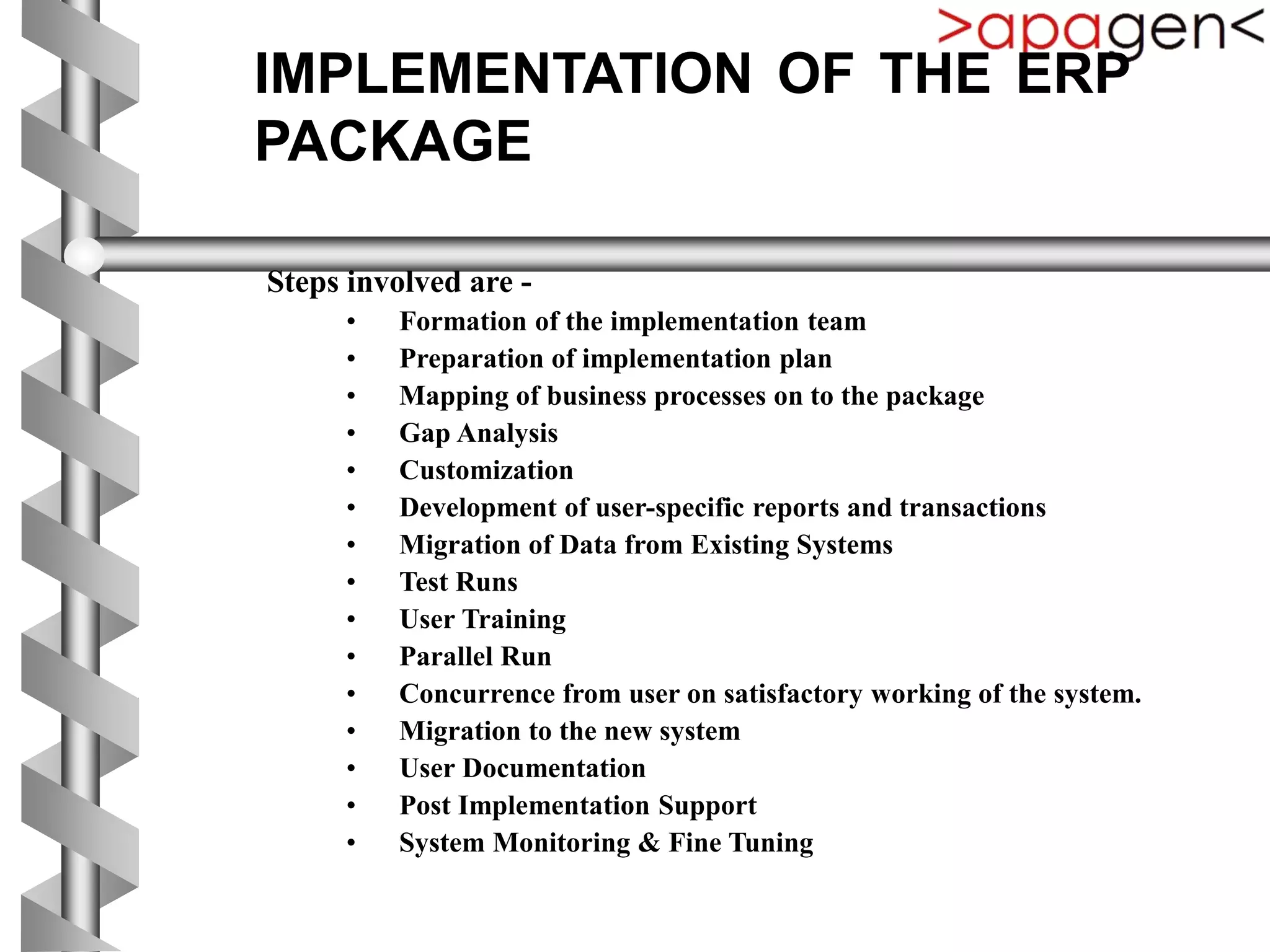 Project organisation and erp implementation method | PDF