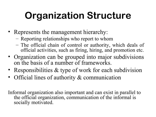 Project organisation structure | PPT | Business | Business and Finance