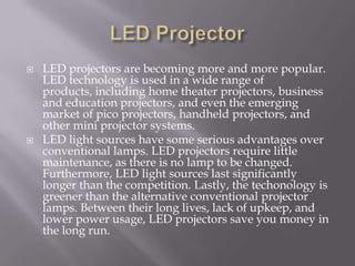 Projectors | PPTX | Home Entertainment Systems | Consumer Electronics