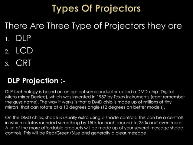 All about projector | PDF