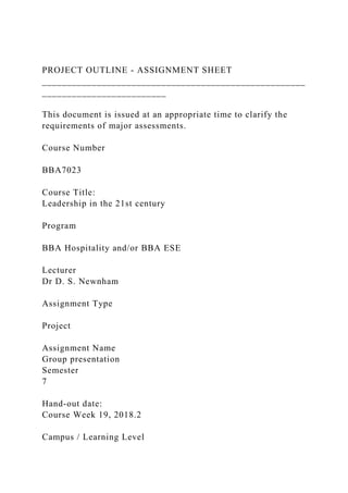 PROJECT OUTLINE - ASSIGNMENT SHEET______________________________.docx
