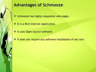 Contact Management - Schmooze | PPT