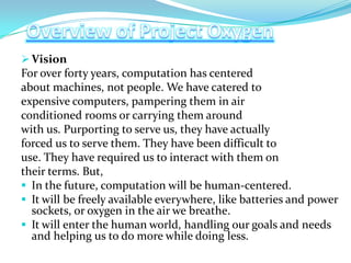 Project oxygen | PPTX