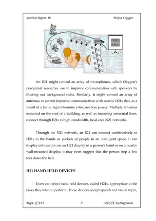 Project oxygen 3 | DOC | Computing | Technology & Computing