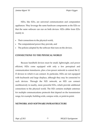 Project oxygen 3 | DOC | Computing | Technology & Computing
